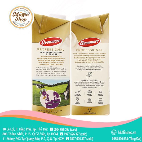 Whipping Cream Avonmore – Muffinshop Smart Baker's Choice