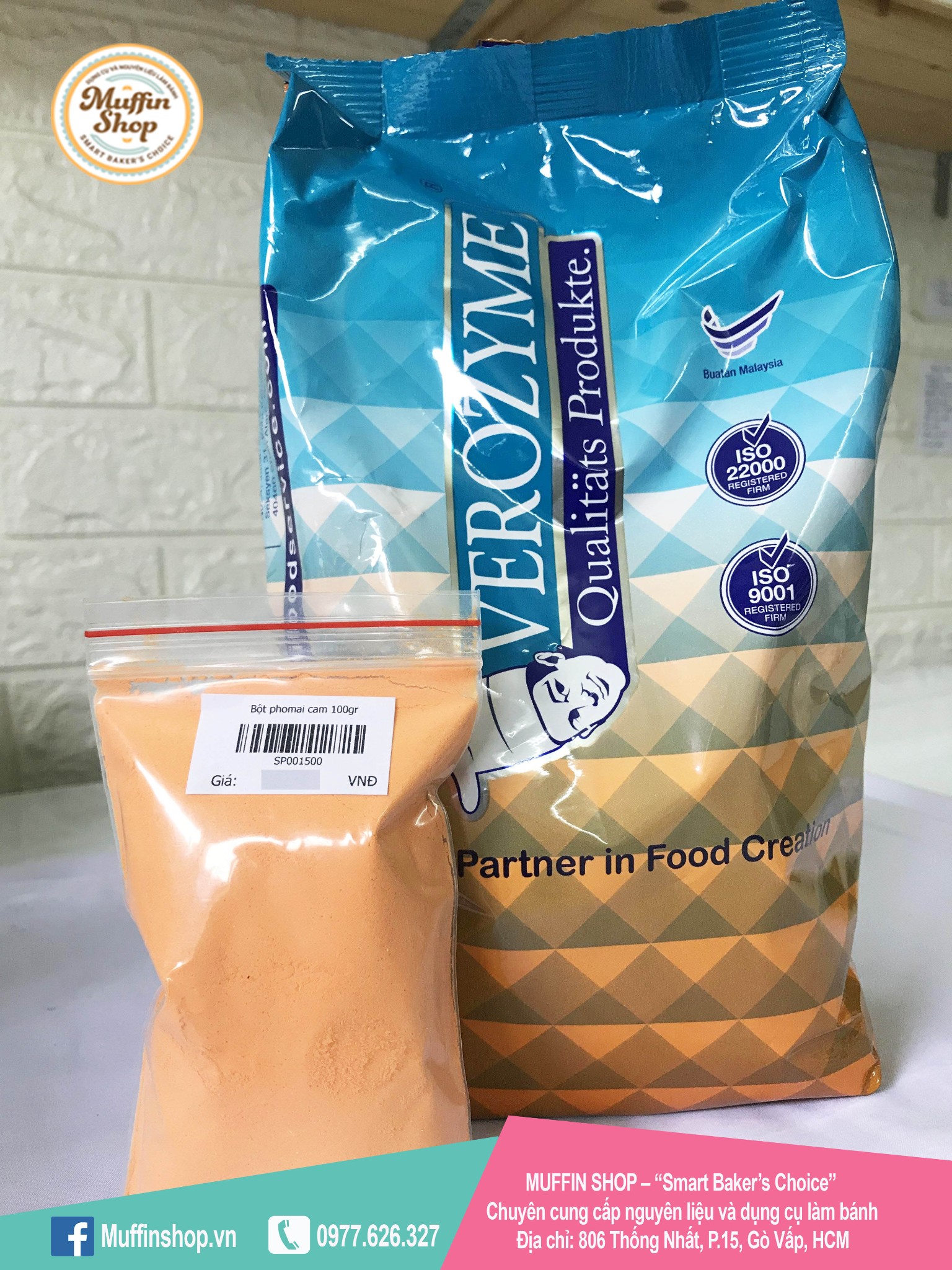 Bột phomai cam VEROZYME – Muffinshop Smart Baker's Choice
