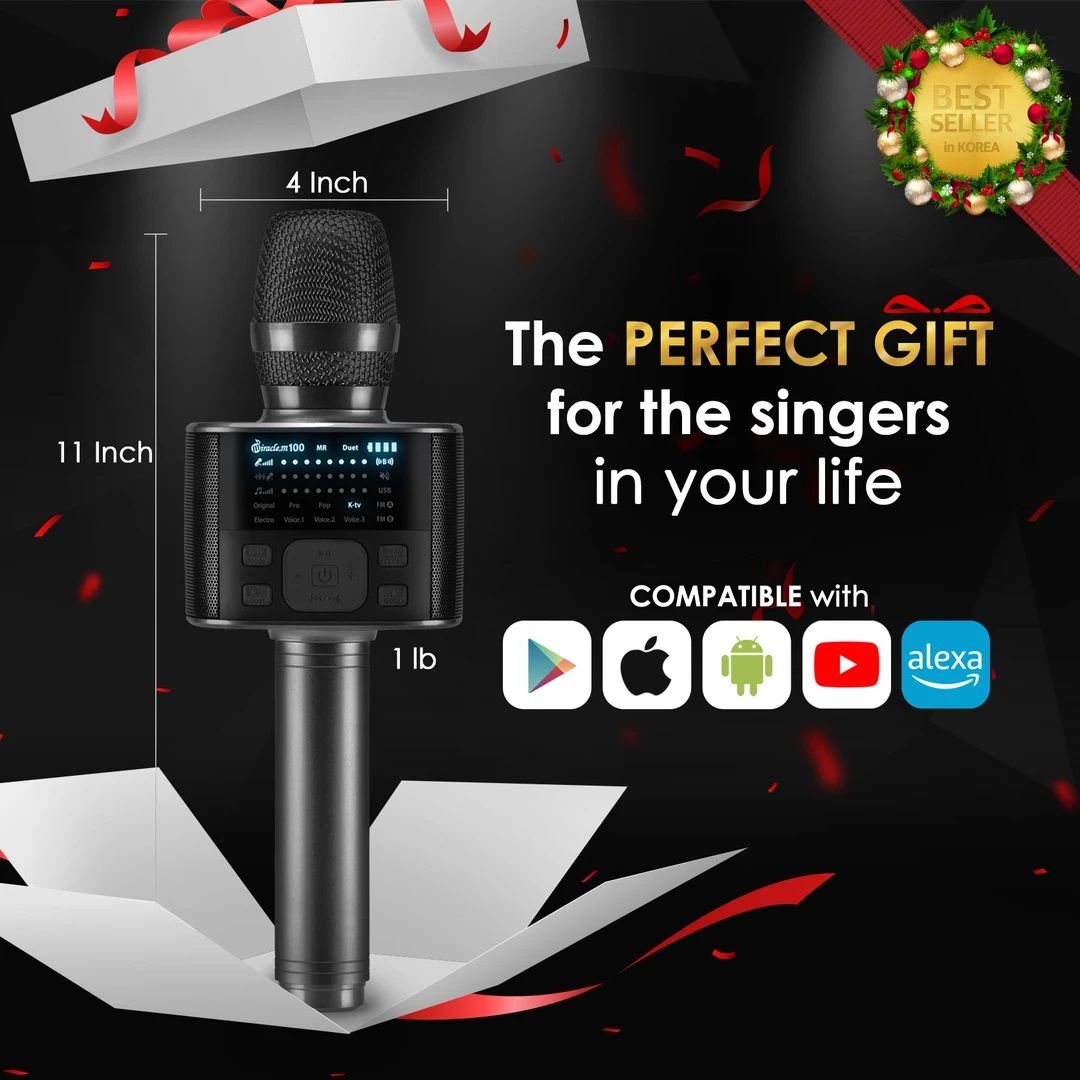 Micro Karaoke Bluetooth Miracle M100 Nhập Khẩu Từ Hàn Quốc - MyTV Box