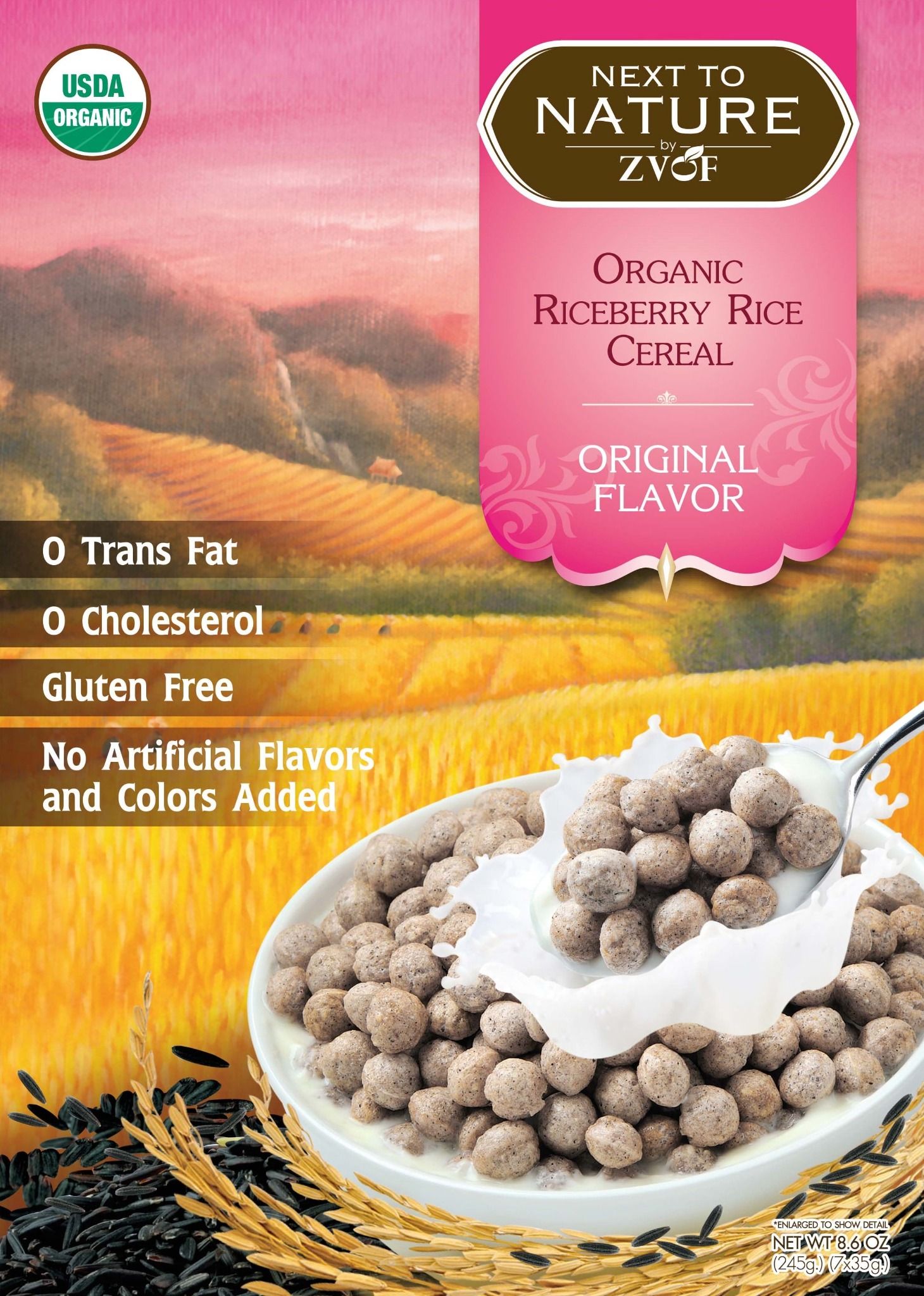 Ngũ cốc gạo tím hữu cơ Zvof vị truyền thống 35g x 7 gói – Leaf Organic - Natural & Organic Care