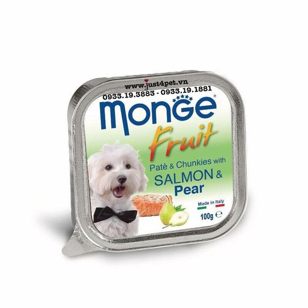 Pate Monge Fresh cho chó nhiều mùi vị khay 100g – Pet's Home