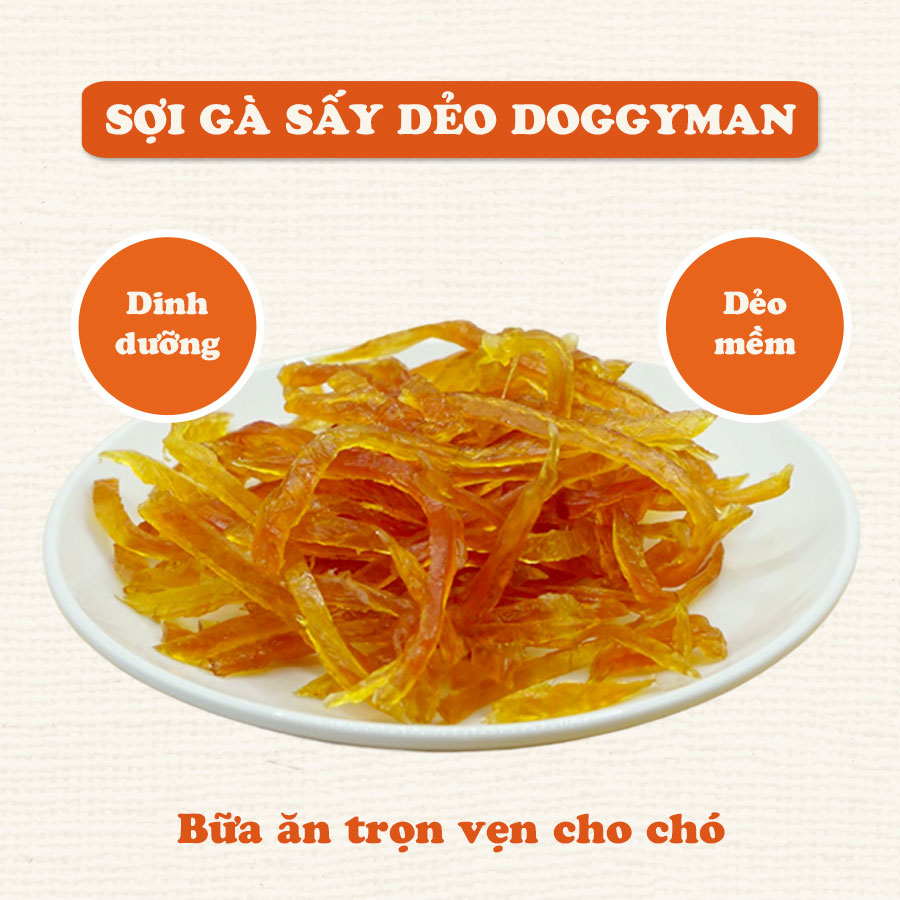 Sợi gà sấy dẻo Doggyman 80g – Pet's Home