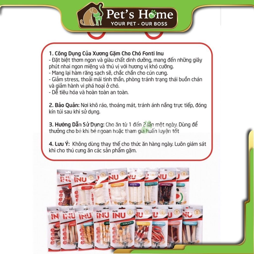 Xương gặm cho chó Inu Fonti các loại – Pet's Home