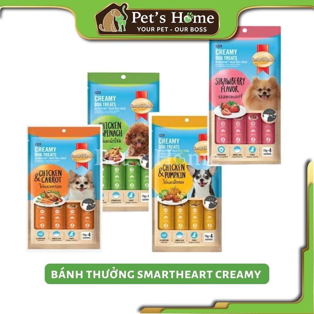 Bánh thưởng SmartHeart Creamy 4x15g – Pet's Home