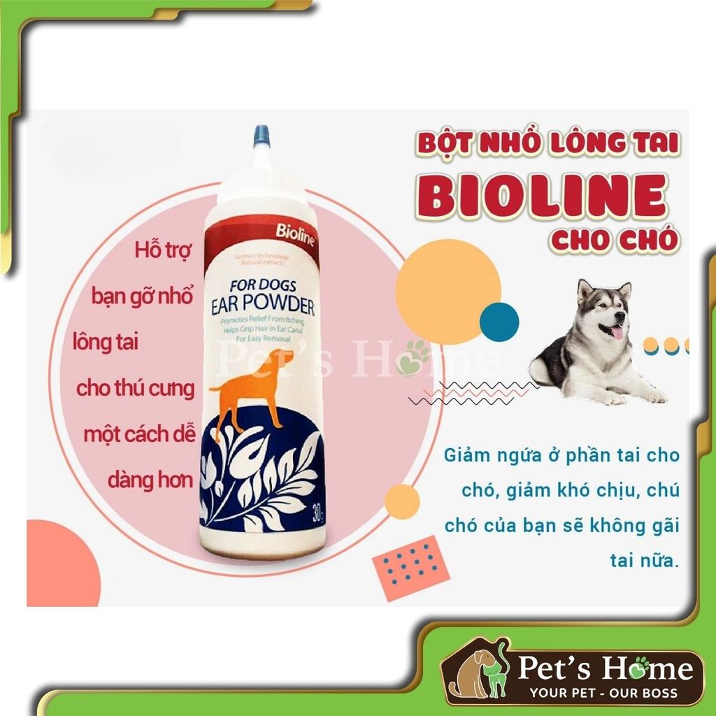 Bột nhổ lông tai Bioline Ear Powder 30g – Pet's Home