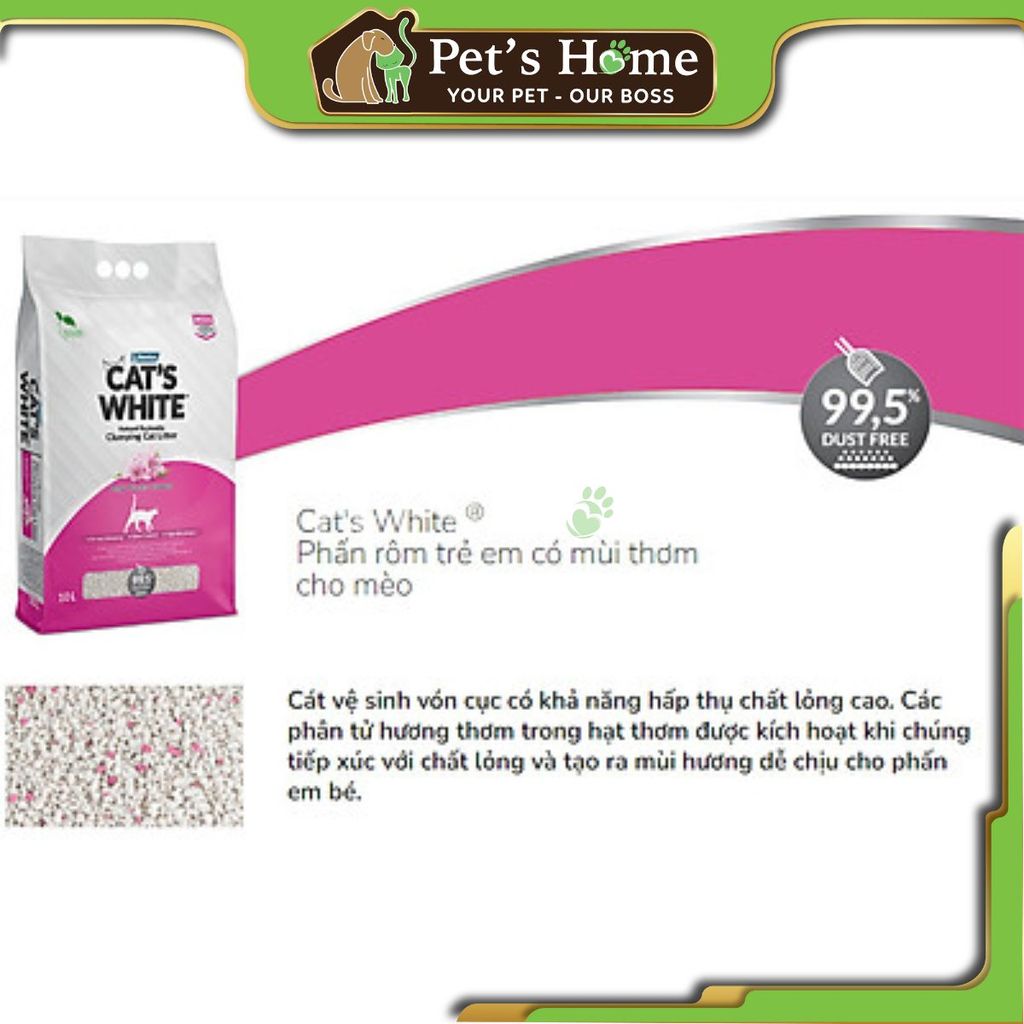 Cát vệ sinh cho mèo Cat's White 10L – Pet's Home