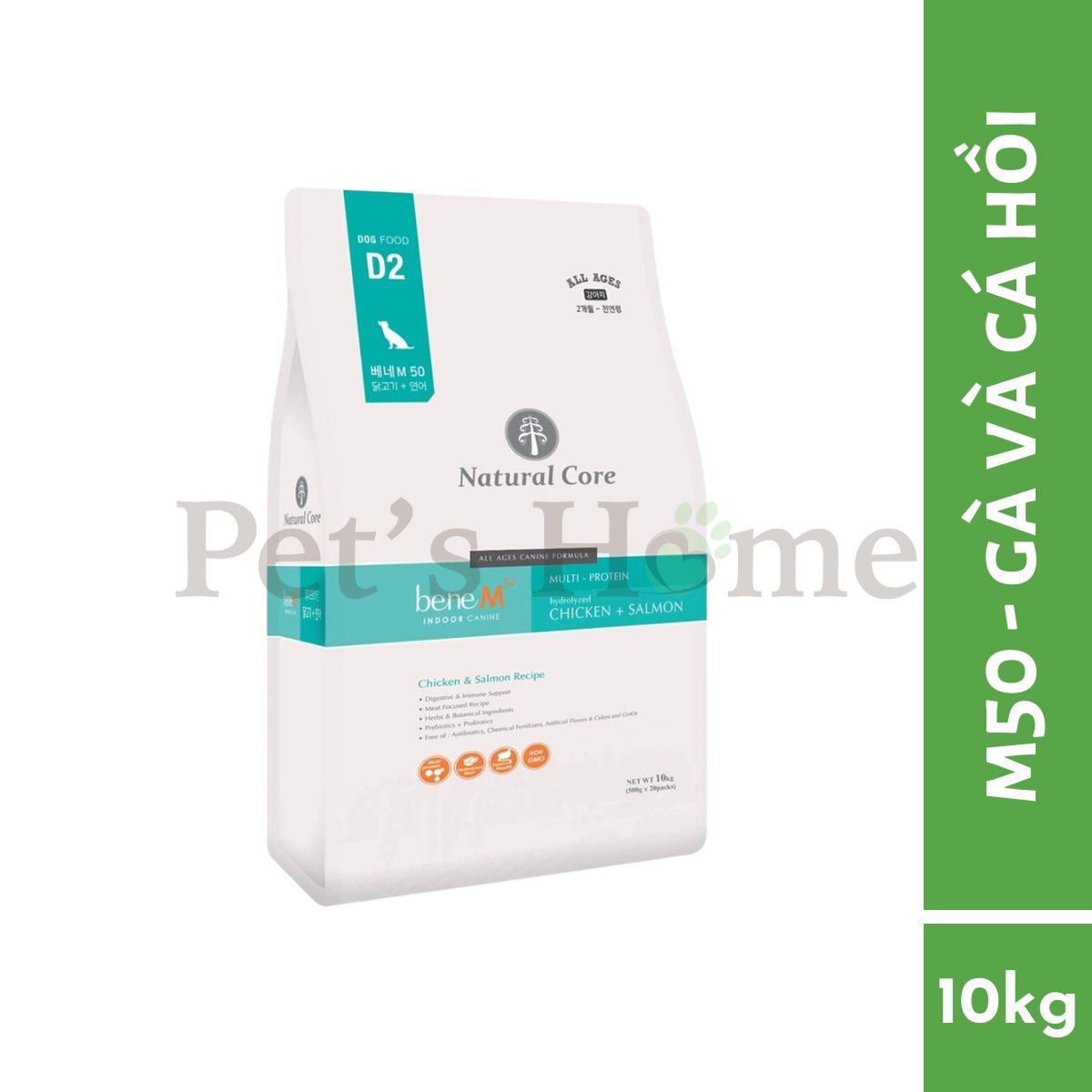 Hạt Natural Core M50 cho chó thịt gà và cá hồi 10kg – Pet's Home