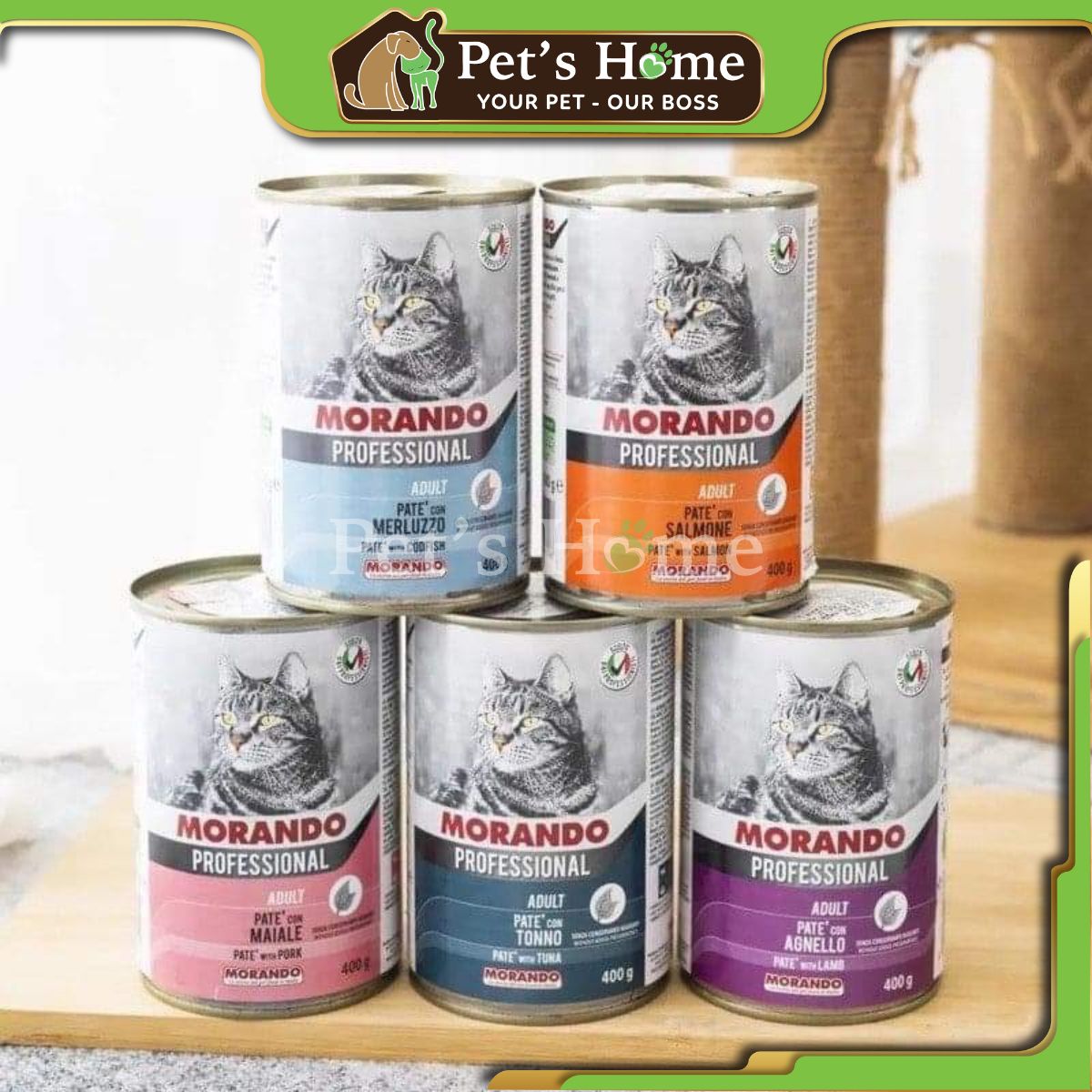 Pate Morando Adult cho mèo 400g – Pet's Home