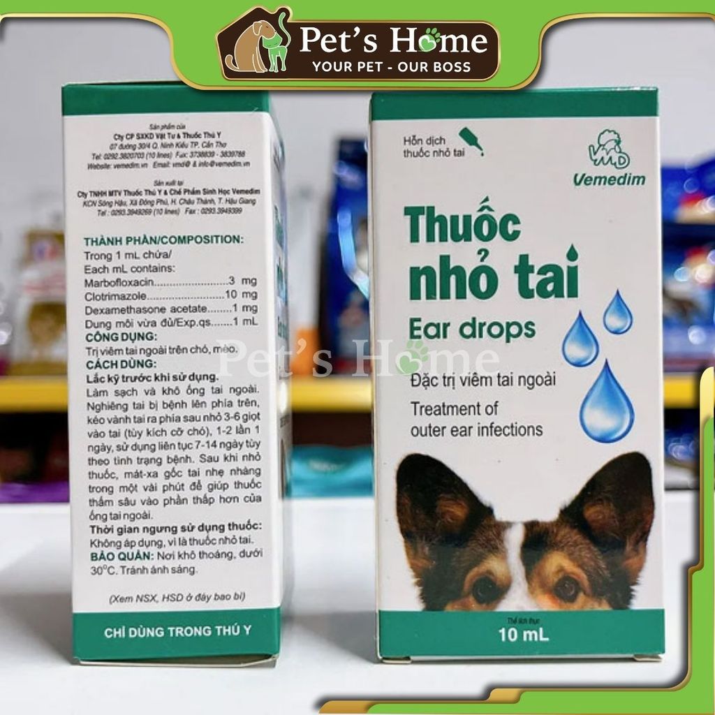 Thuốc nhỏ tai Vemedim 10ml – Pet's Home