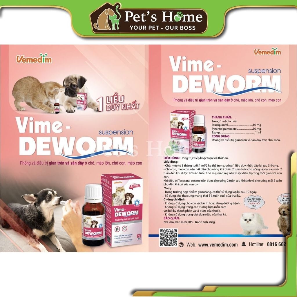 Vemedim Vime-Deworm 20ml – Pet's Home