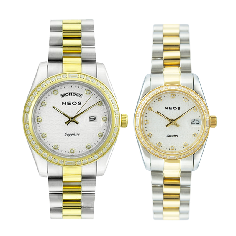 Đồng Hồ Đôi Neos N-30898 Sapphire Chính Hãng Thụy Sĩ