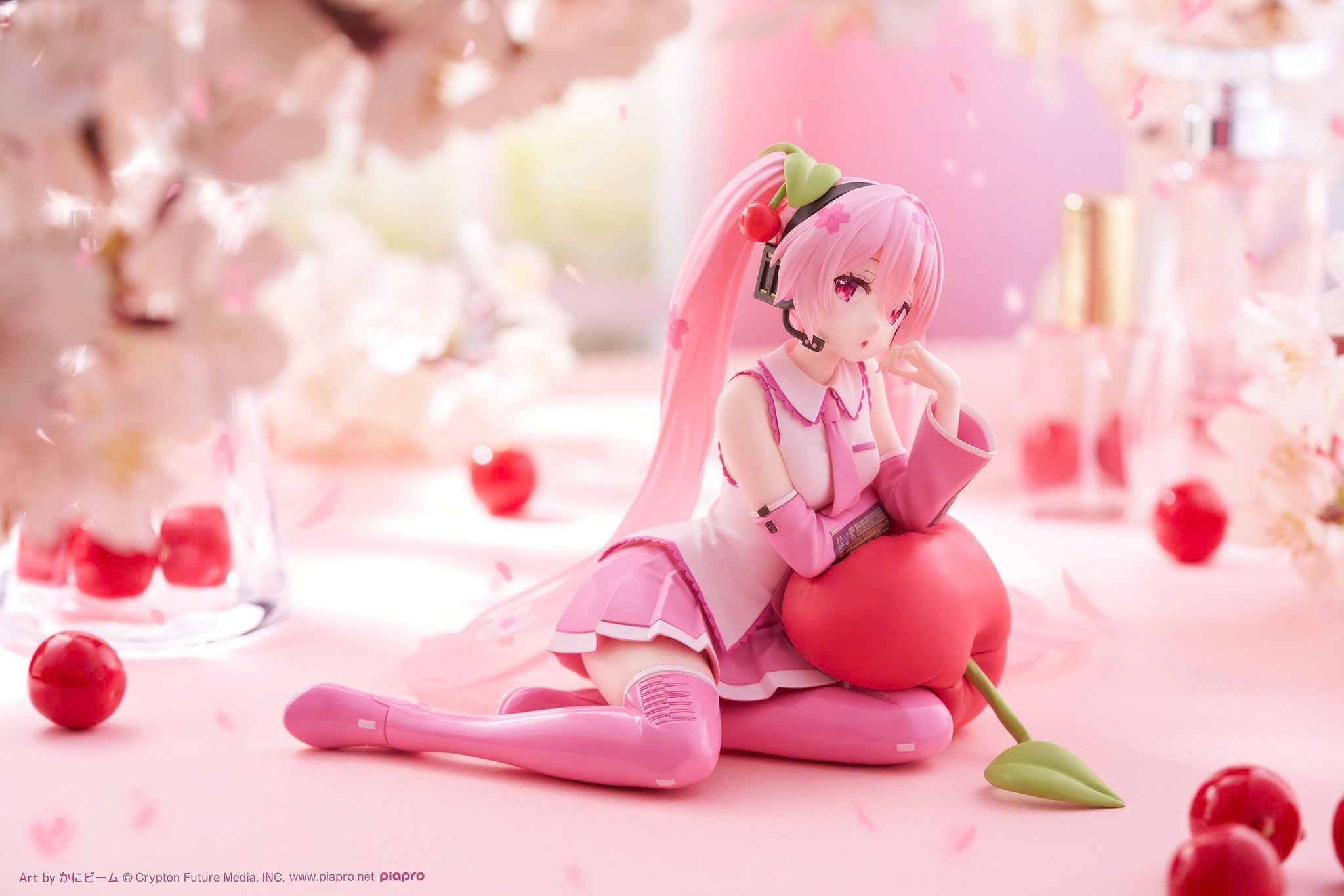Vocaloid - Hatsune Miku - Desktop Cute - Sakura, Sakuranbo Cushion ver ...