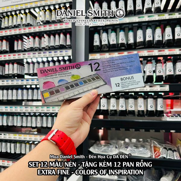 [DA ĐEN] Daniel Smith - Set 12 Màu Nước Nén Mới Colors Of Inspiration