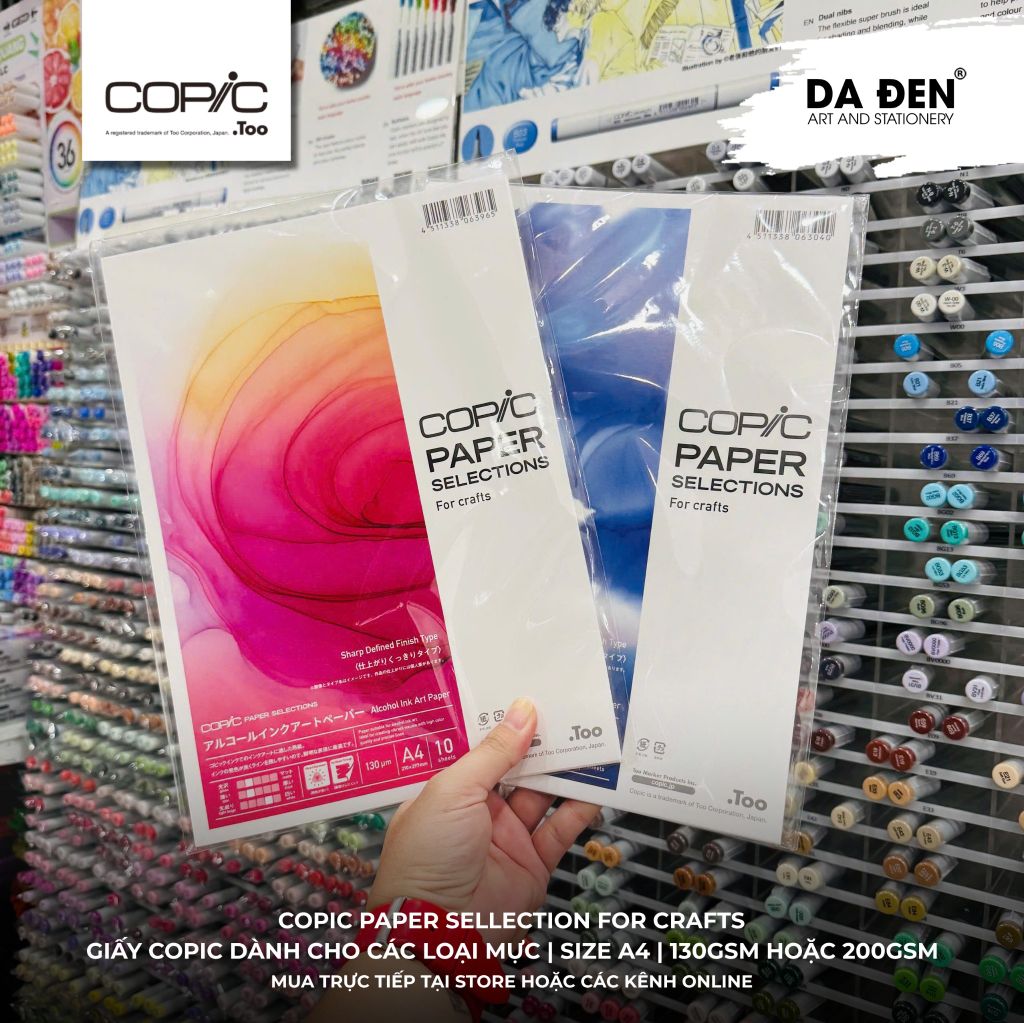 [DA ĐEN] Giấy Copic Dành Cho Mực Vẽ - Copic Paper Selections for Craft
