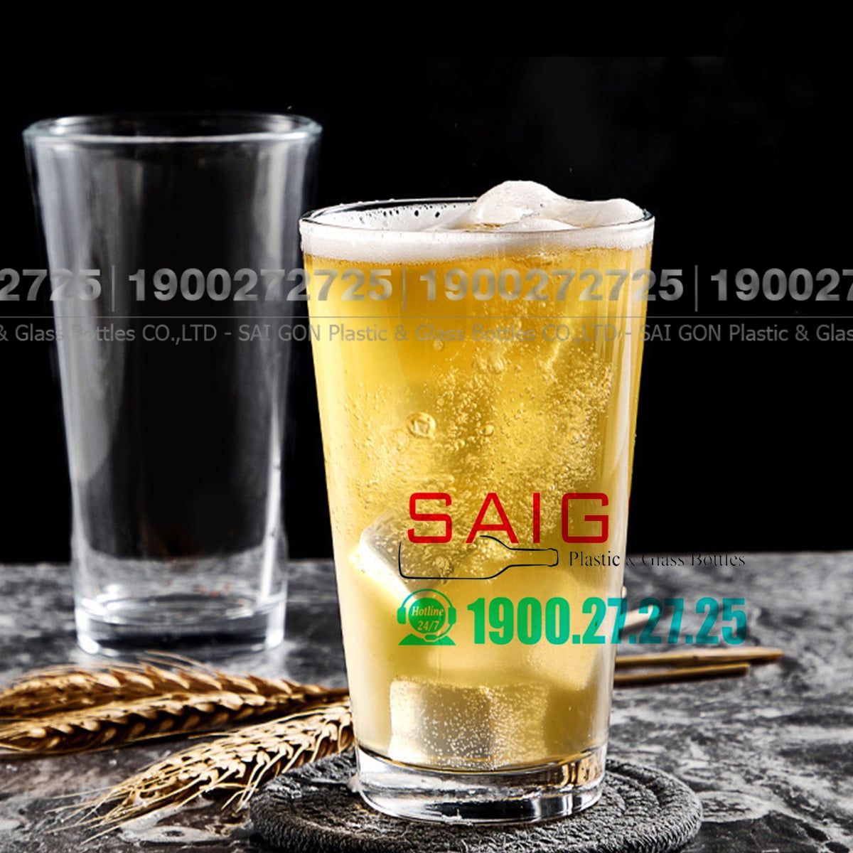 INS 15016 - Ly Thủy Tinh INS Stacking Mixing Glass 480ml | Thủy Tinh – Chai Lọ Thủy Tinh Sài Gòn