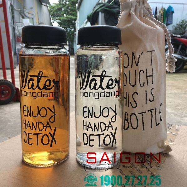 Chai Water PongDang Detox 420ml Nắp nhựa – Chai Lọ Thủy Tinh Sài Gòn