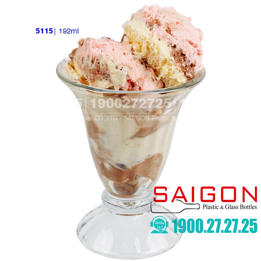 Libbey 5115 - Ly Thủy Tinh Libbey Fountainware Tulip Sundae 192ml – Chai Lọ Thủy Tinh Sài Gòn