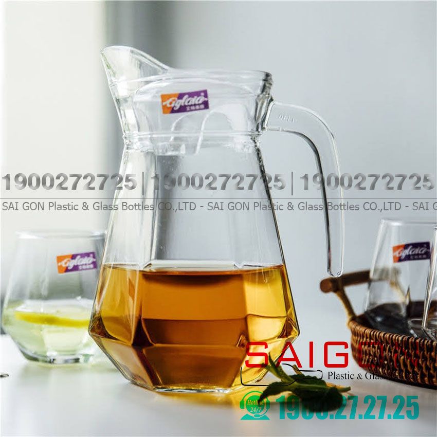 Deli EH1028 - Bình Nước Thủy Tinh Deli Pitcher 1300ml | Chặt Góc – Chai ...