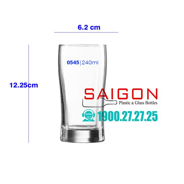 Luminarc D0545 - Ly Thủy Tinh Cao Cấp Luminarc Fillon 240ml – Chai Lọ Thủy Tinh Sài Gòn