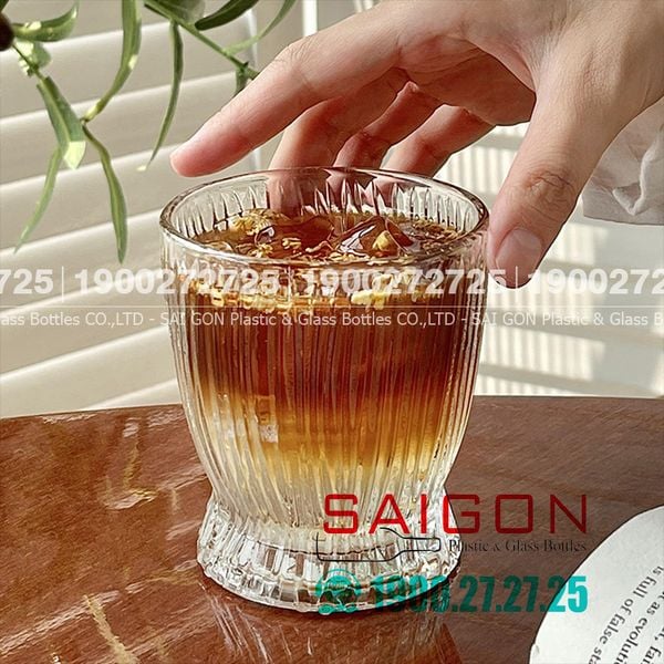Deli DSKB162-1A - Ly Thủy Tinh Deli Stripes Rock Glass 280ml | Thủy Ti ...
