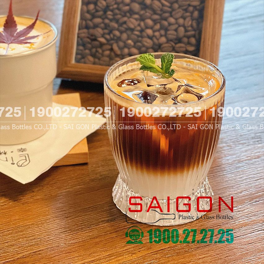 Deli DSKB162-1A - Ly Thủy Tinh Deli Stripes Rock Glass 280ml | Thủy Ti – Chai Lọ Thủy Tinh Sài Gòn