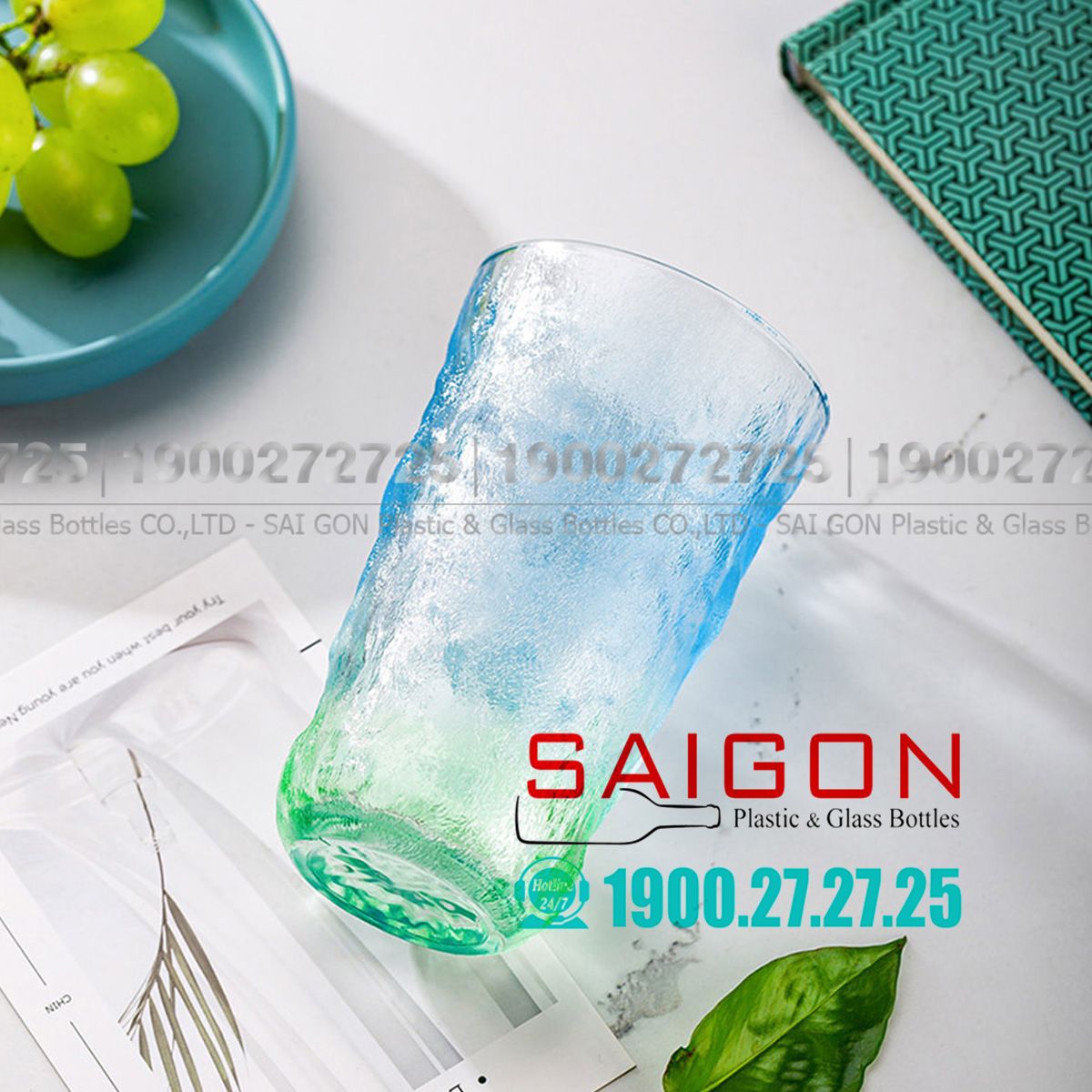 Deli KB047-2B - Ly Thủy Tinh Deli Soda Lime Blue Tumber Glass 305ml ...