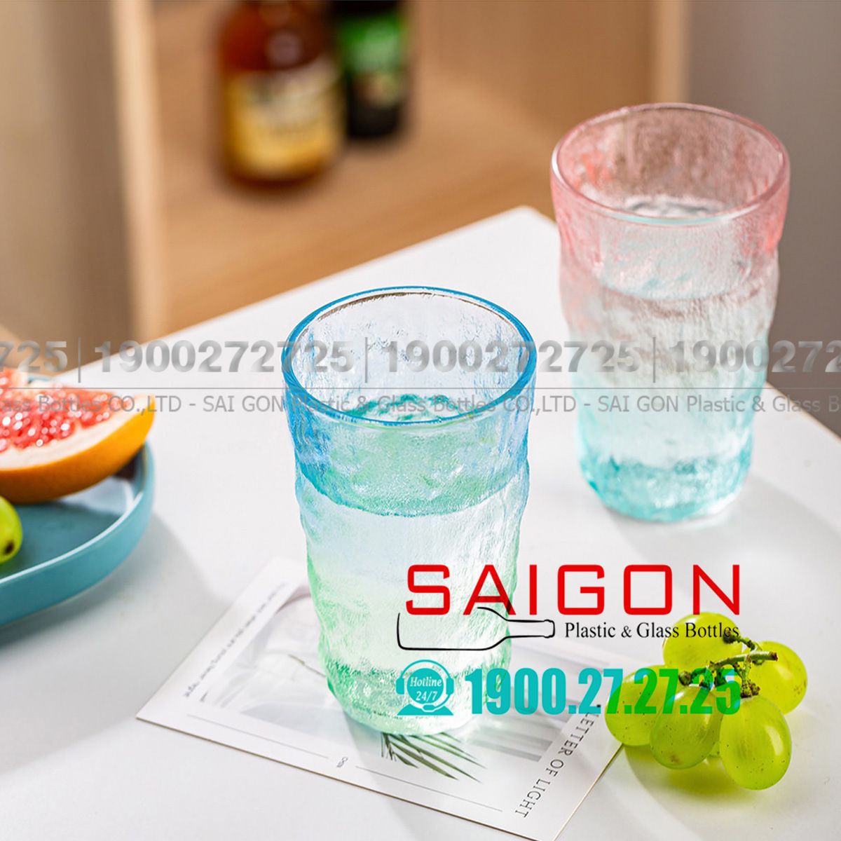Deli KB047-2B - Ly Thủy Tinh Deli Soda Lime Blue Tumber Glass 305ml ...