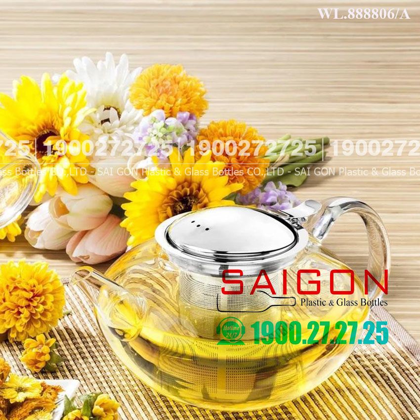 Wilmax England 888806/A - Bình Trà Thủy Tinh Wilmax Thermo Tea Pot – Chai Lọ Thủy Tinh Sài Gòn
