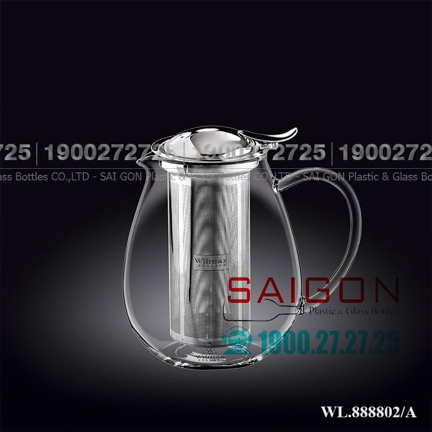 Wilmax England 888802/A - Bình Trà Thủy Tinh Wilmax Thermo Tea Pot 850 – Chai Lọ Thủy Tinh Sài Gòn