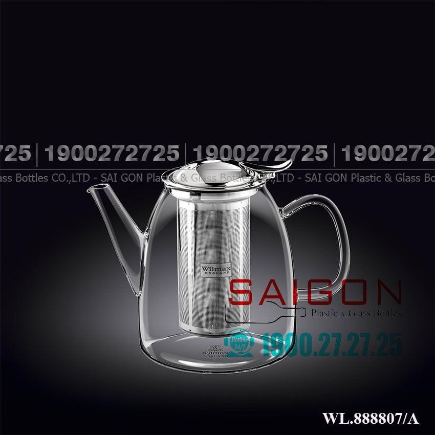 Wilmax England 888807/A - Bình Trà Thủy Tinh Wilmax Thermo Tea Pot – Chai Lọ Thủy Tinh Sài Gòn