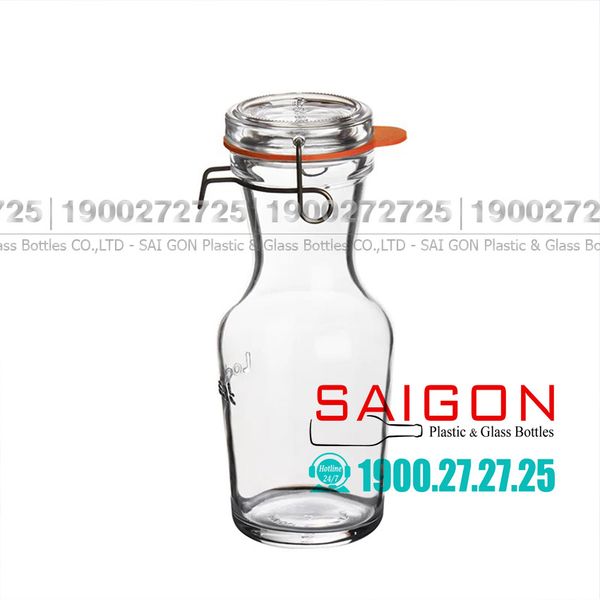 Luigi Bormioli 11964 - Chai thủy tinh Pha Lê Luigi Bormioli LOCK EAT ...