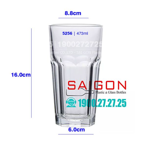 Libbey 15256 - Ly Thủy Tinh Cường Lực Libbey Gibraltar Cooler DuraTuff ...