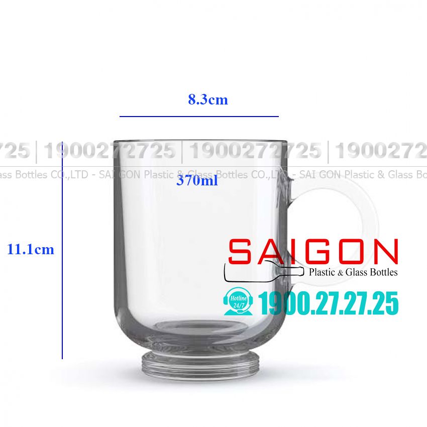 LIBBEY 830613 - Ly thủy tinh Libbey Sentido Americano Glass 370ml – Chai Lọ Thủy Tinh Sài Gòn