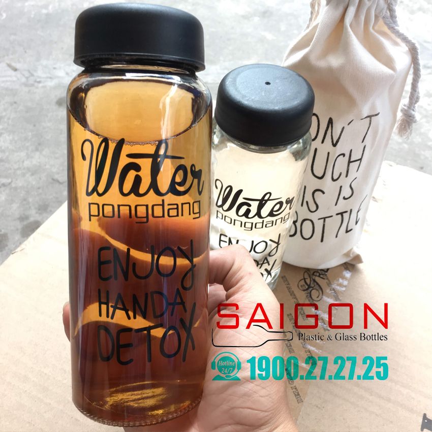 Chai Water PongDang Detox 420ml Nắp nhựa – Chai Lọ Thủy Tinh Sài Gòn