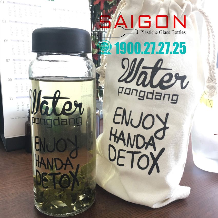 Chai Water PongDang Detox 420ml Nắp nhựa – Chai Lọ Thủy Tinh Sài Gòn