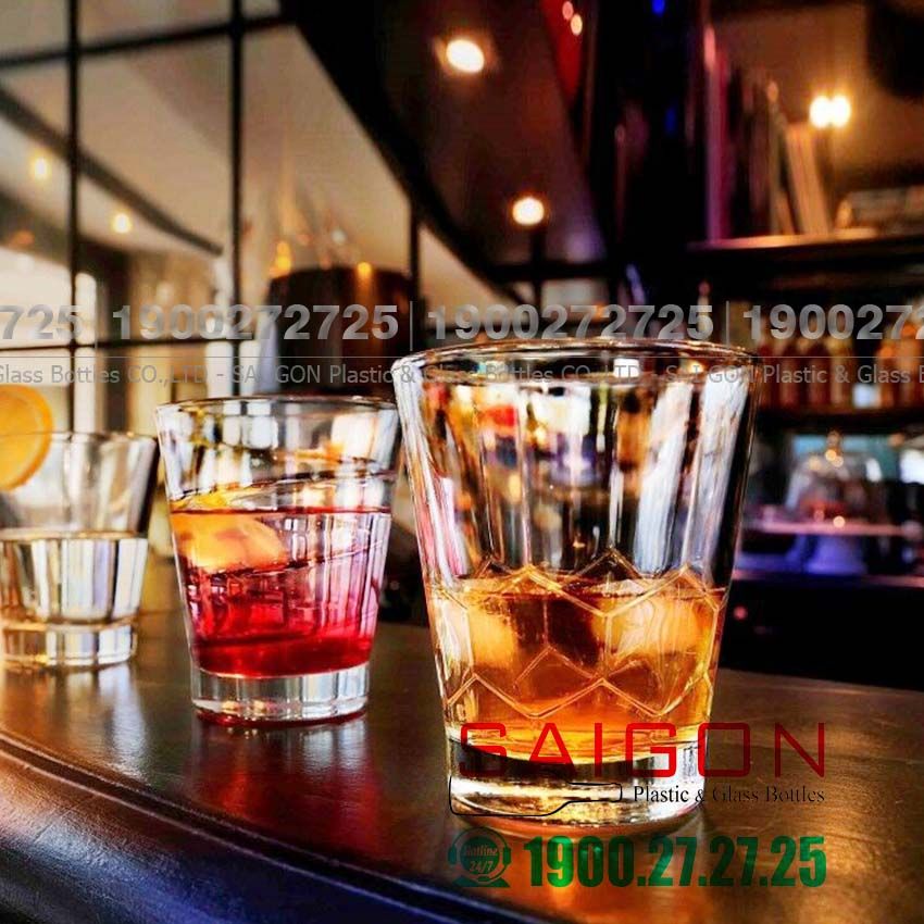 DURALEX D1075A - Ly Thủy Tinh Duralex Hexagone Double Rock Glass 350ml – Chai Lọ Thủy Tinh Sài Gòn