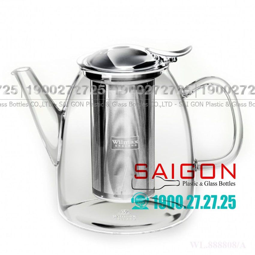 Wilmax England 888808/A - Bình Trà Thủy Tinh Wilmax Thermo Tea Pot – Chai Lọ Thủy Tinh Sài Gòn
