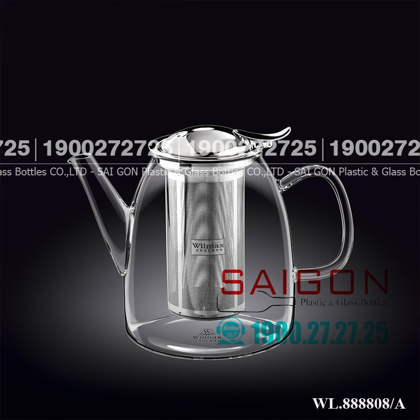 Wilmax England 888808/A - Bình Trà Thủy Tinh Wilmax Thermo Tea Pot – Chai Lọ Thủy Tinh Sài Gòn