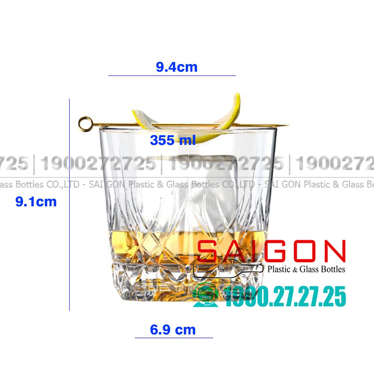 Ocean P04262 - Ly Thủy Tinh Ocean Matter Flow Double Rock Glass 355ml ...