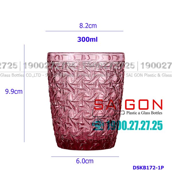 DELI DSKB172-1P - Ly Thủy Tinh Deli Beyond The Time Prink Rock Glass – Chai Lọ Thủy Tinh Sài Gòn