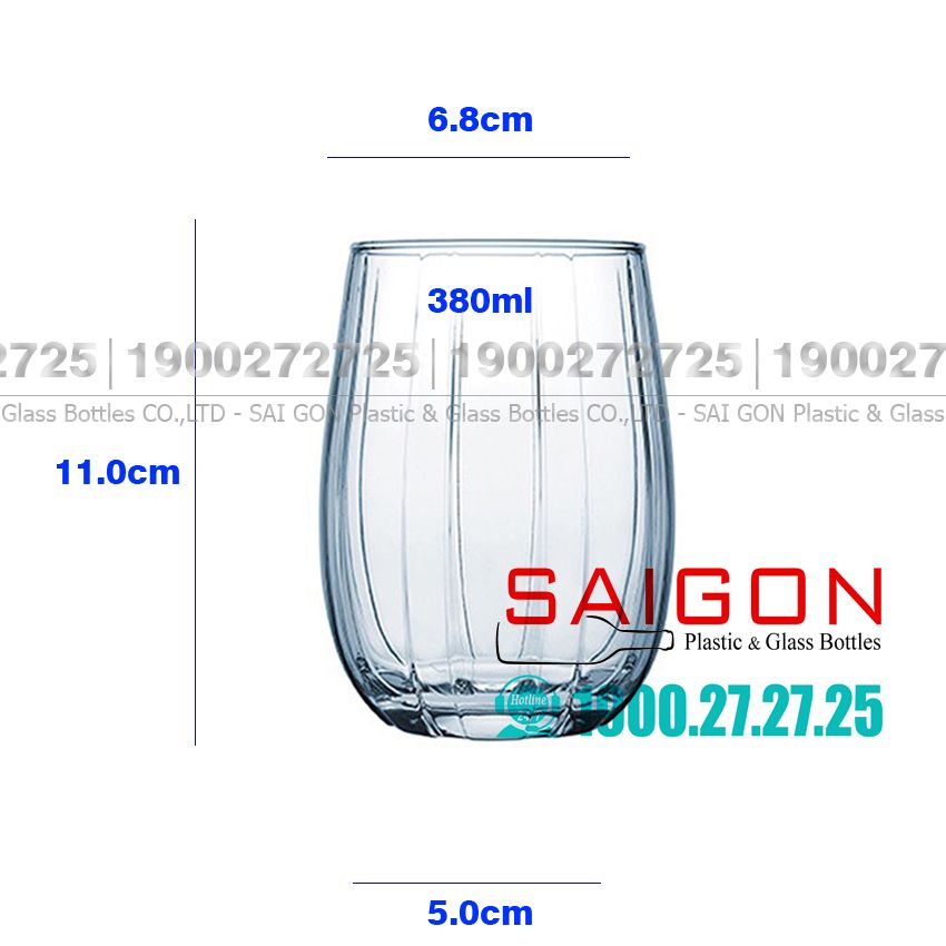 Deli JS5139-2B - Ly Thủy Tinh Deli Linka Blue Rock Glass 380ml – Chai ...