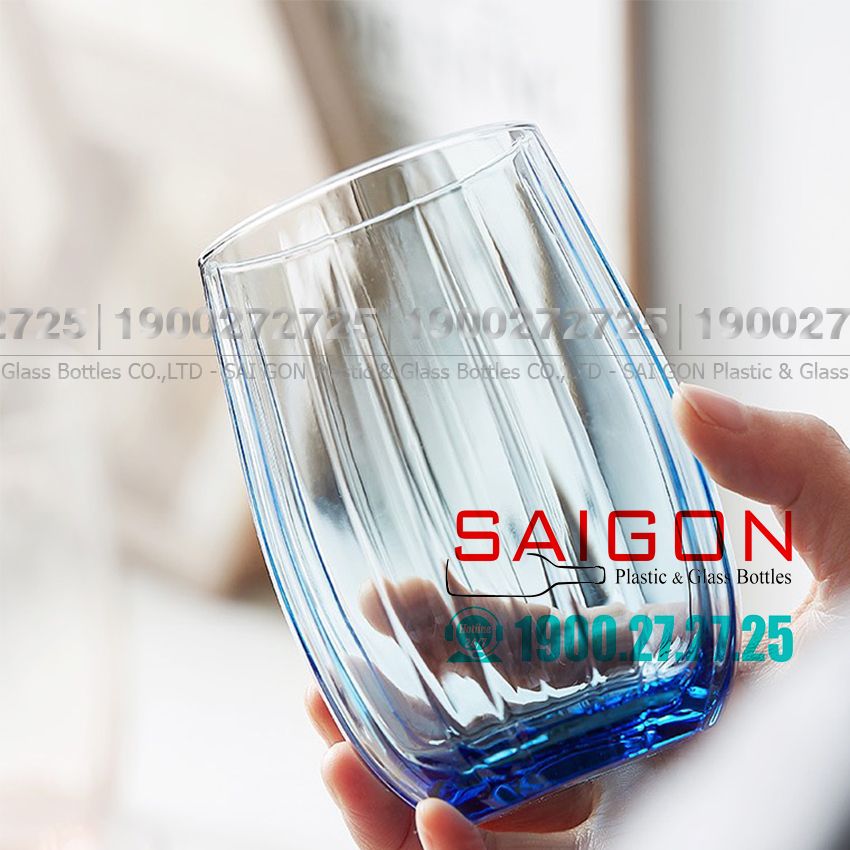 Deli JS5139-2B - Ly Thủy Tinh Deli Linka Blue Rock Glass 380ml – Chai ...