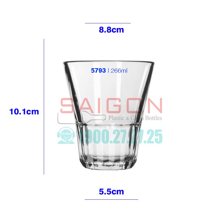 Libbey 15793 - Ly Thủy Tinh Cường Lực Libbey Brooklyn Rock 266ml – Chai Lọ Thủy Tinh Sài Gòn