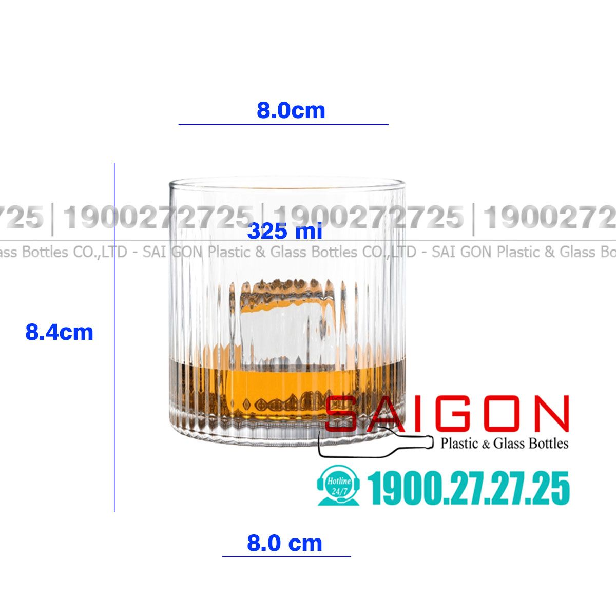 Ocean B24612 - Ly Thủy Tinh Ocean Pulse Double Rock Glass 355ml – Chai Lọ Thủy Tinh Sài Gòn