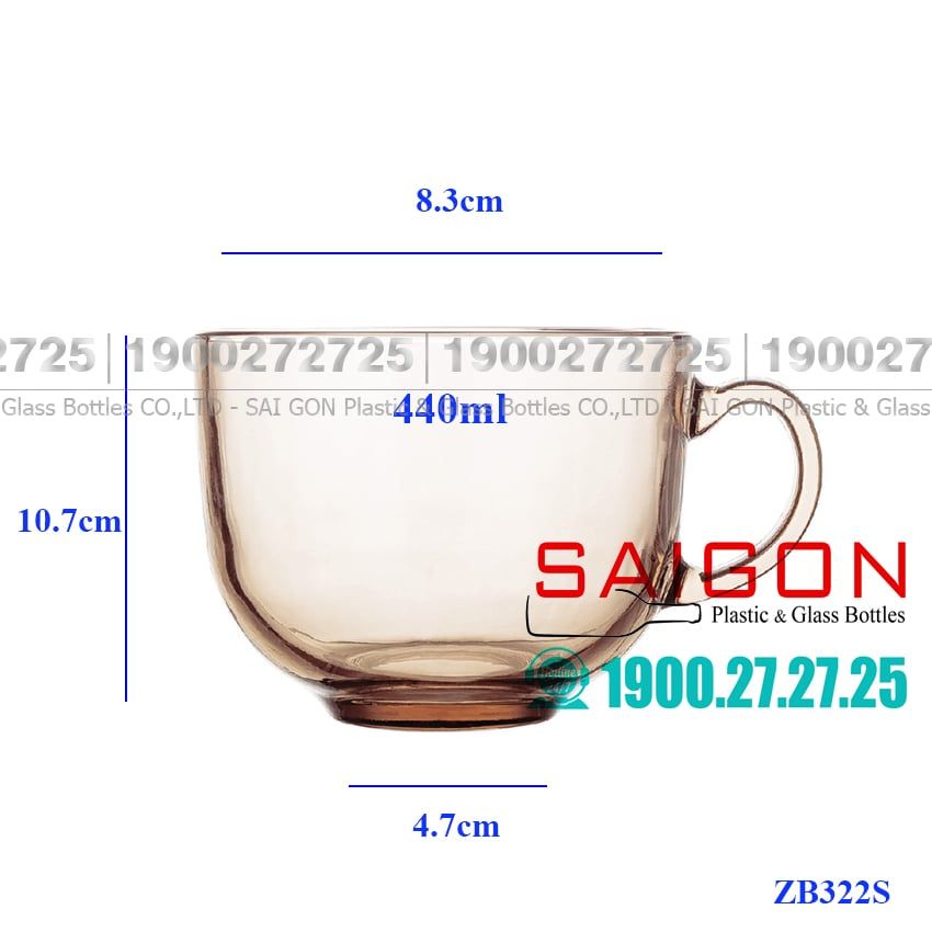 Deli ZB322S - Ly Thủy Tinh Deli Cup Mug Amber Glass 440ml | Thủy Tinh ...