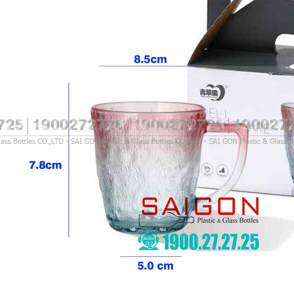 Deli ZB047 - Ly Thủy Tinh Deli Soda Lime Blue Tea Cup Glass 260ml ...