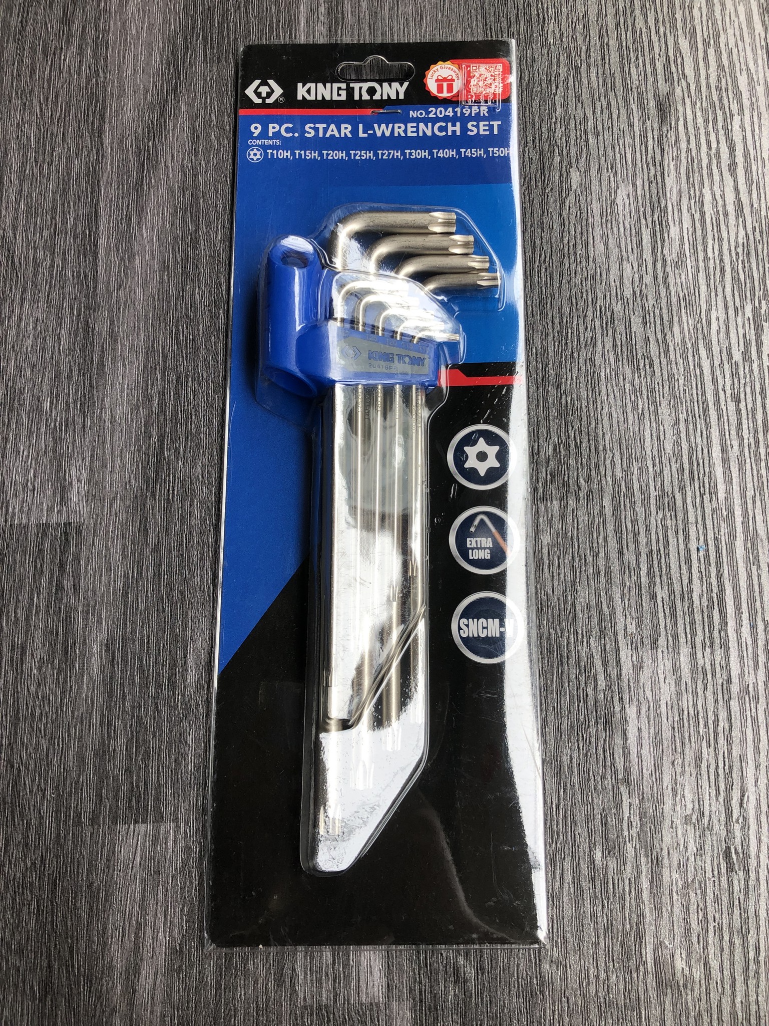 Bộ lục giác đấu 9 chi tiết Kingtony 20419PR