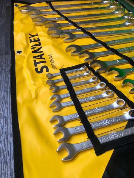 6-32mm Bộ cờ lê vòng miệng hệ mét 23 chi tiết Stanley STMT33650-8