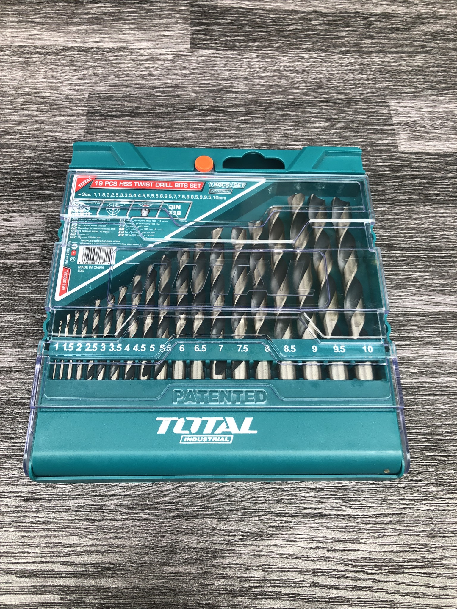 1-10mm Bộ mũi khoan kim loại HSS 19 chi tiết Total TACSD0195