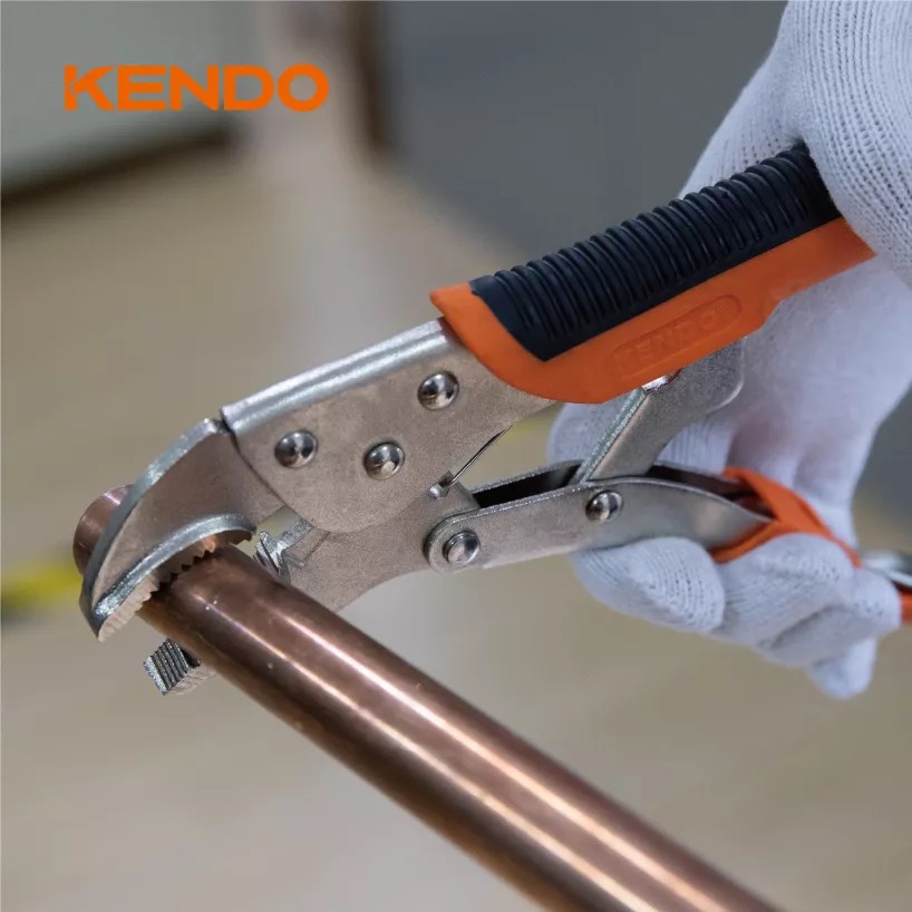Kìm bấm hàm cong cán bọc nhựa 10 inch 250mm Kendo - 11603